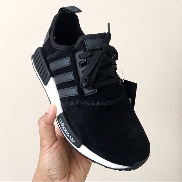 adidas | Shoes | Rare Suede Adidas Nmd R Black Suede Velvet | Poshmark